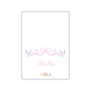 Watercolor Cinderella Tented Food Tents | Preppy Cinderella Name Tent ...