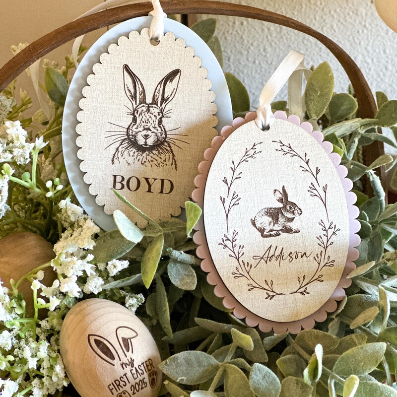 Easter Basket Tags - Etsy
