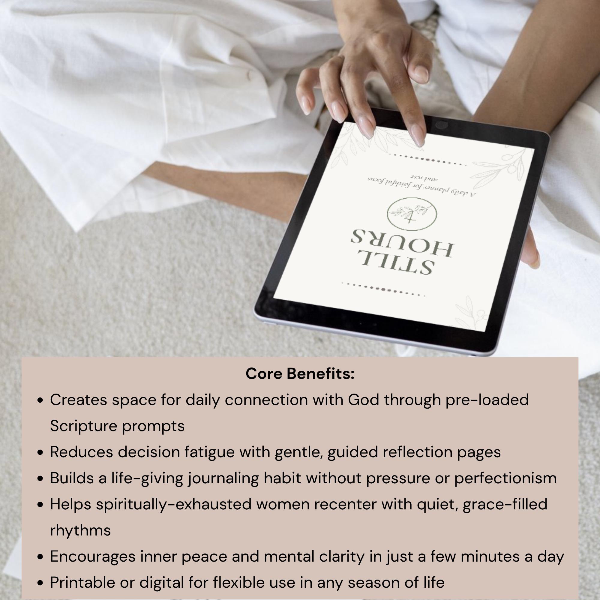 Still Hours | Printable & Digital Faith Journal for Daily Scripture ...