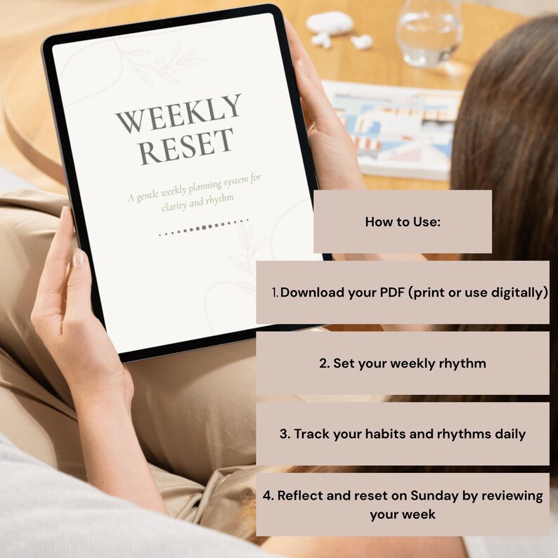Weekly Reset Planner | Printable Rhythm Planner for Intentional Living | Christian Weekly ...