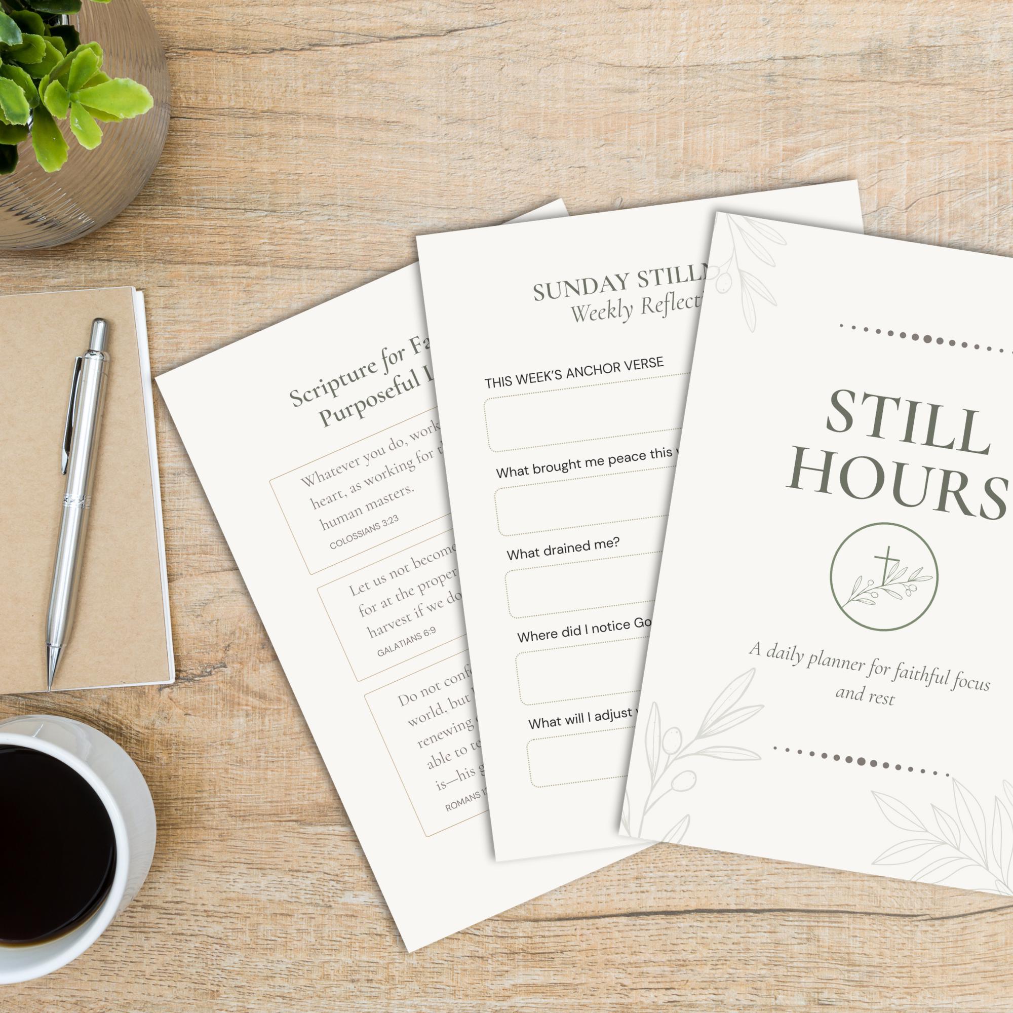 Still Hours | Printable & Digital Faith Journal for Daily Scripture ...