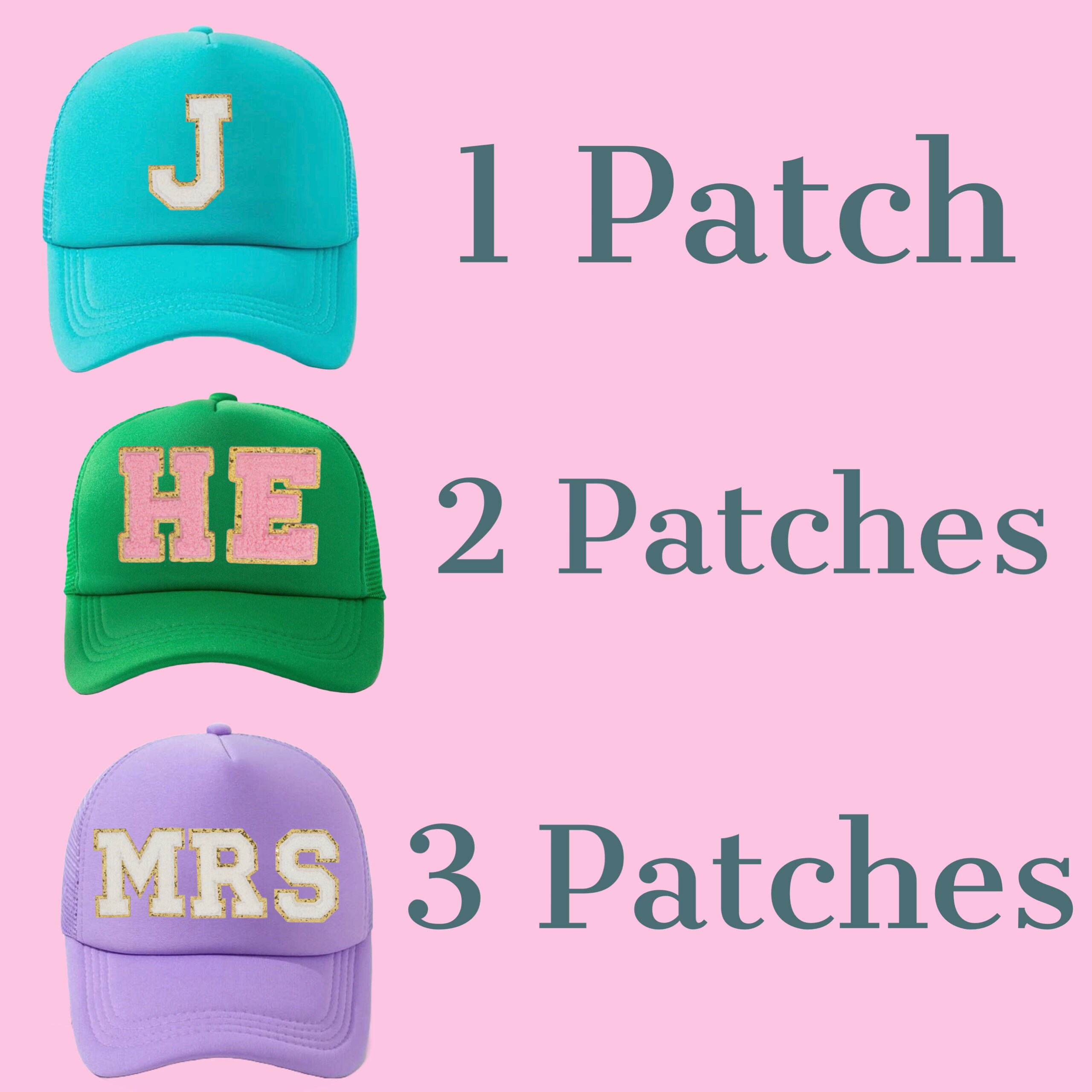 Preppy Varsity Letter Sparkly Sherpa Lettering Patch Trucker Hats ...