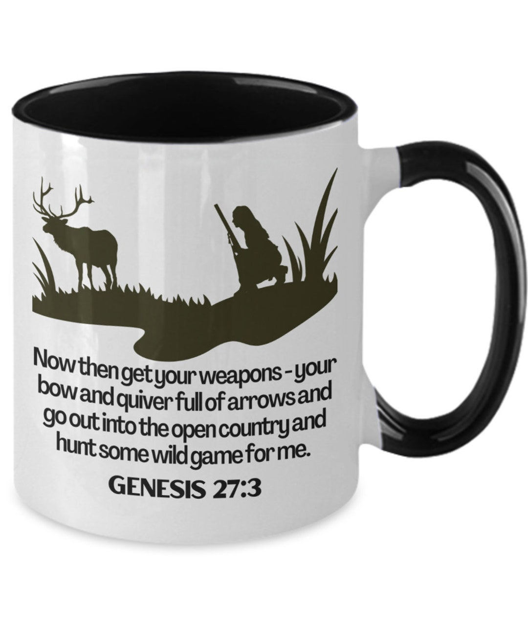 Bible Verse Forest Print, I'd Rather Be Hunting, Gifts for Hunters and ...