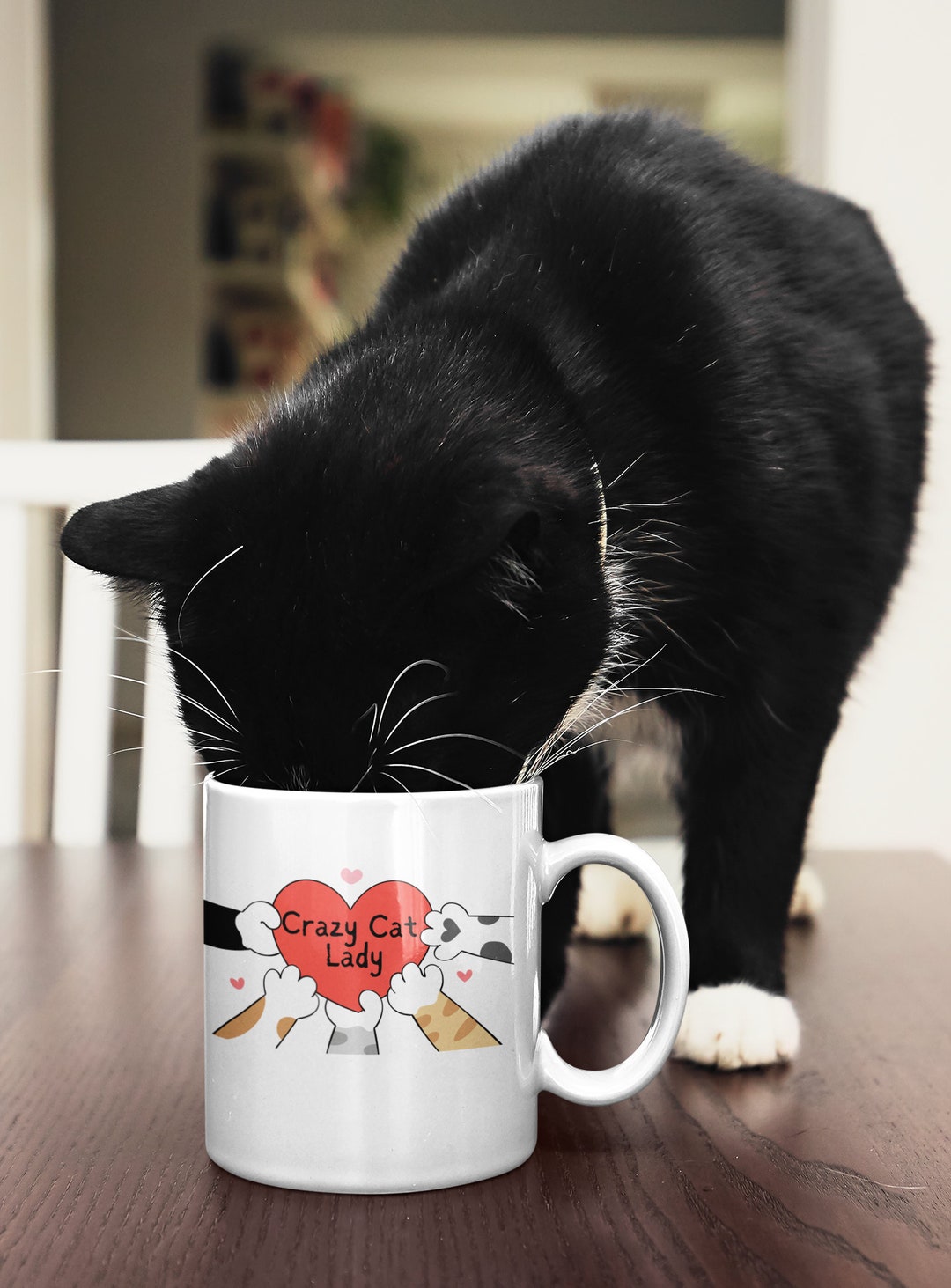 One Cat Shy of a Crazy Cat Lady, Crazy Cat Lady Mug, Crazy Cat Lady ...