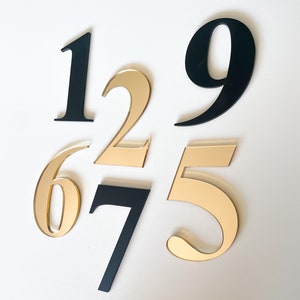 Acrylic Numbers | Acrylic Blanks | Gold, White, Black Wedding Acrylic ...