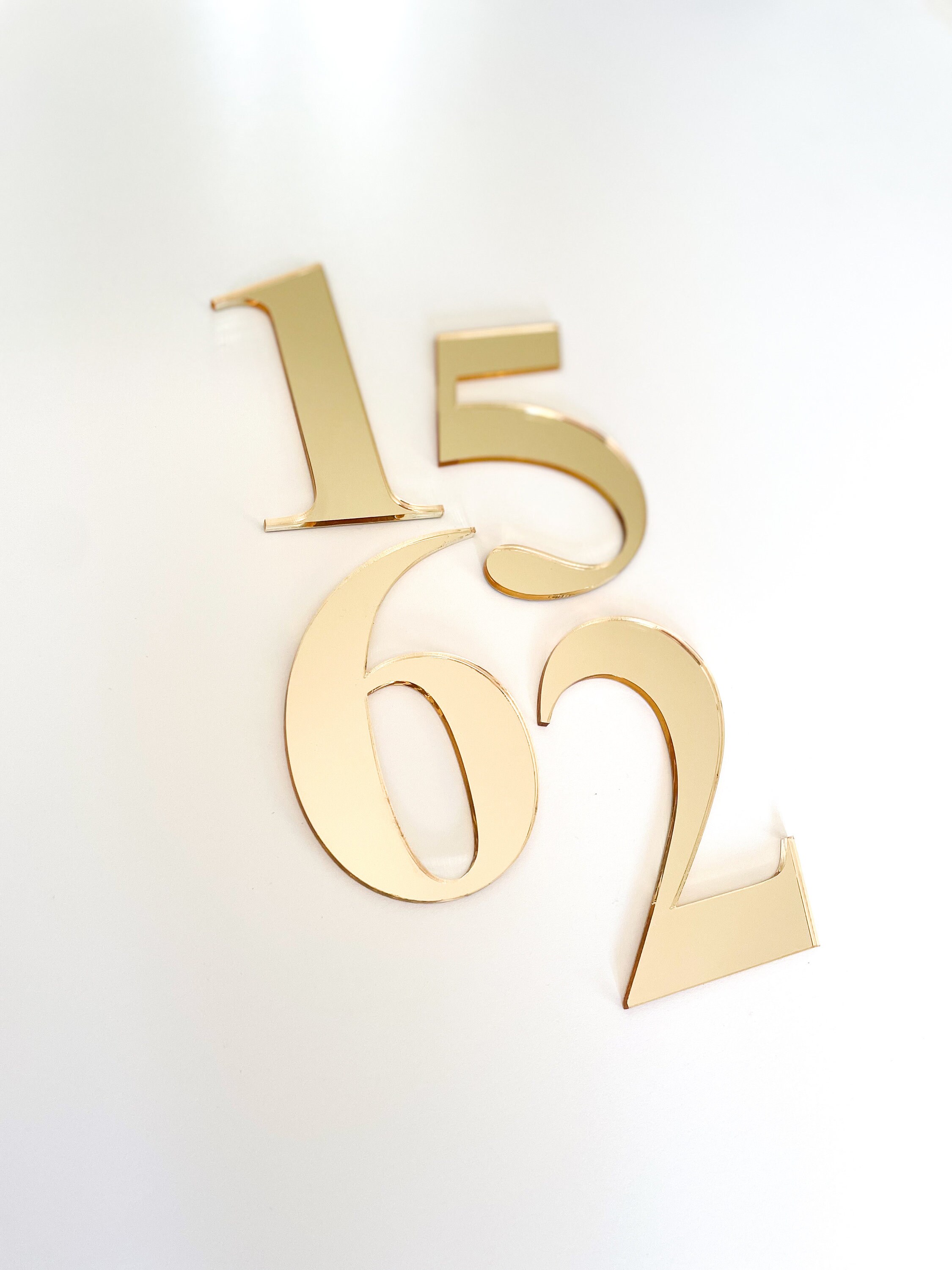 Acrylic Numbers Acrylic Blanks Gold White Black Wedding - Etsy