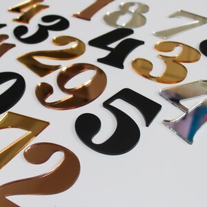 Acrylic Numbers and Letters Gold, White, Black Wedding Acrylic Numbers ...