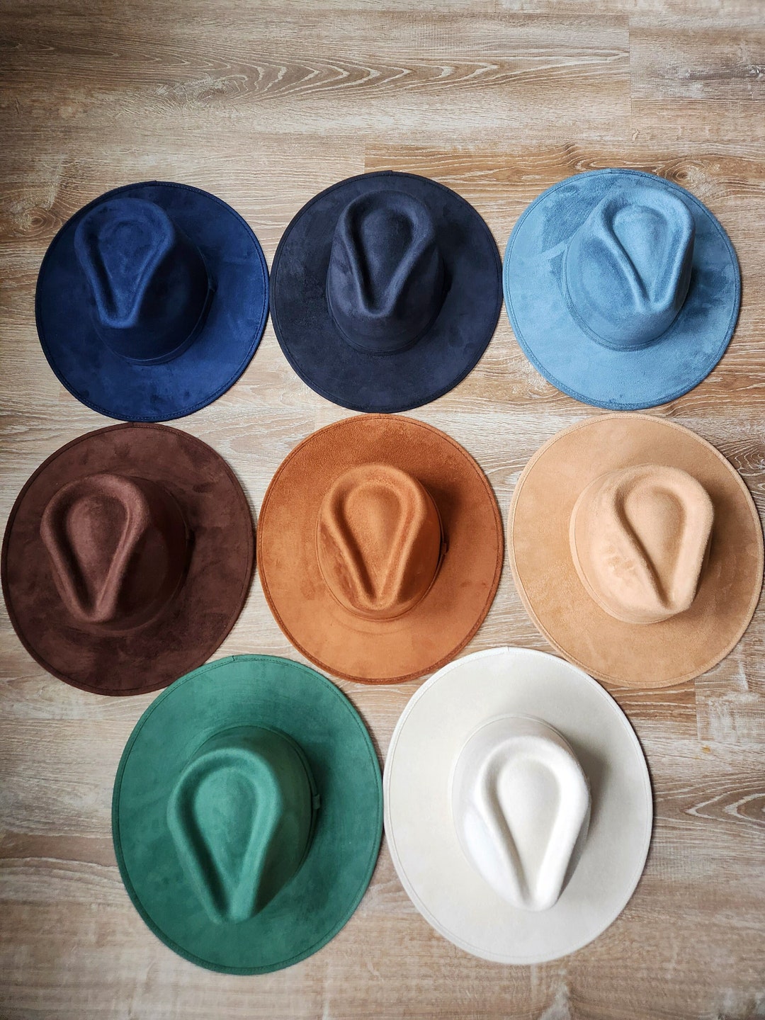 NEW! Vegan Suede Rancher Hats. Custom Branded Initials. Stiff Brim ...