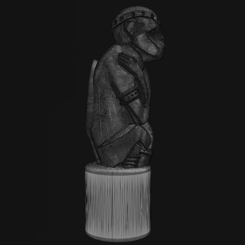 Jungle Run Monkey Statue 3D File for 3d Printing Silver and Ruby Monkey ...
