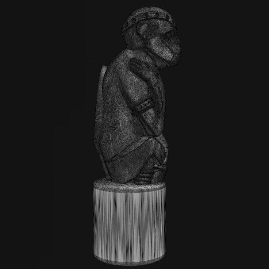 Jungle Run Monkey Statue 3D File for 3d Printing Silver and Ruby Monkey ...