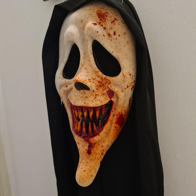 Custom Scary Movie Evil Smiley Scream Ghost Face Mask Official Easter ...