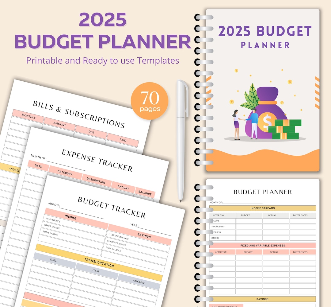 2025 Printable Budget Planner, Budget and Finance Tracker, Finance ...