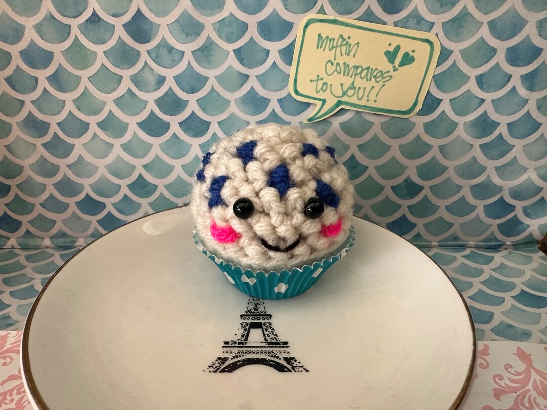 Crochet Muffin Bluey Muffin Blueberry Muffin Stud Muffin - Etsy
