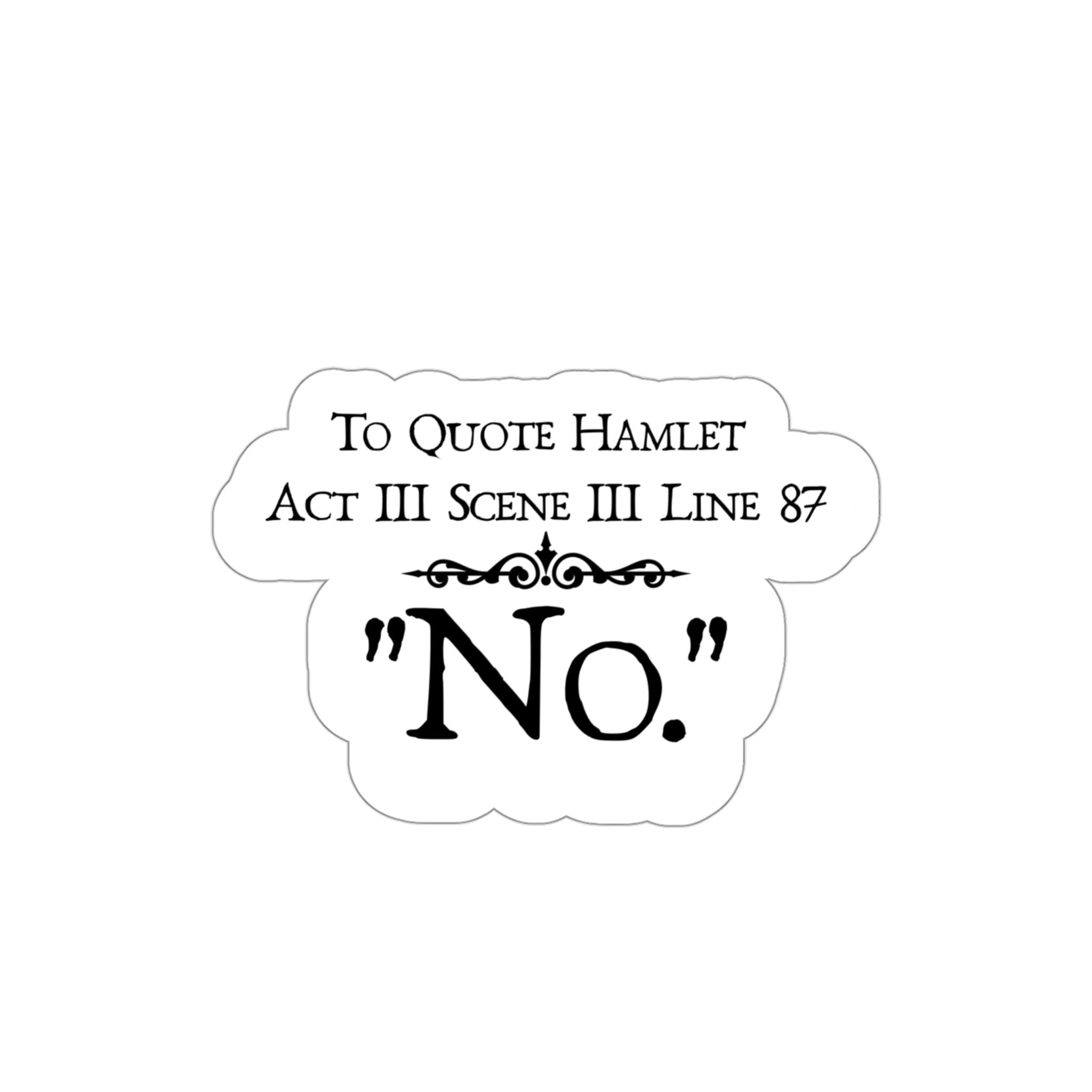 Shakespeare Hamlet Quote Sticker - Etsy