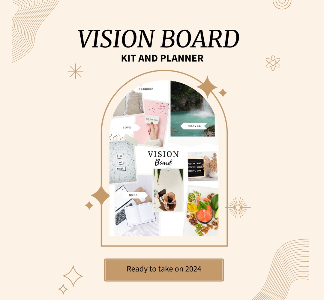 Vision Board Planner | Vision Board Bundle Planner & Images | Printable ...
