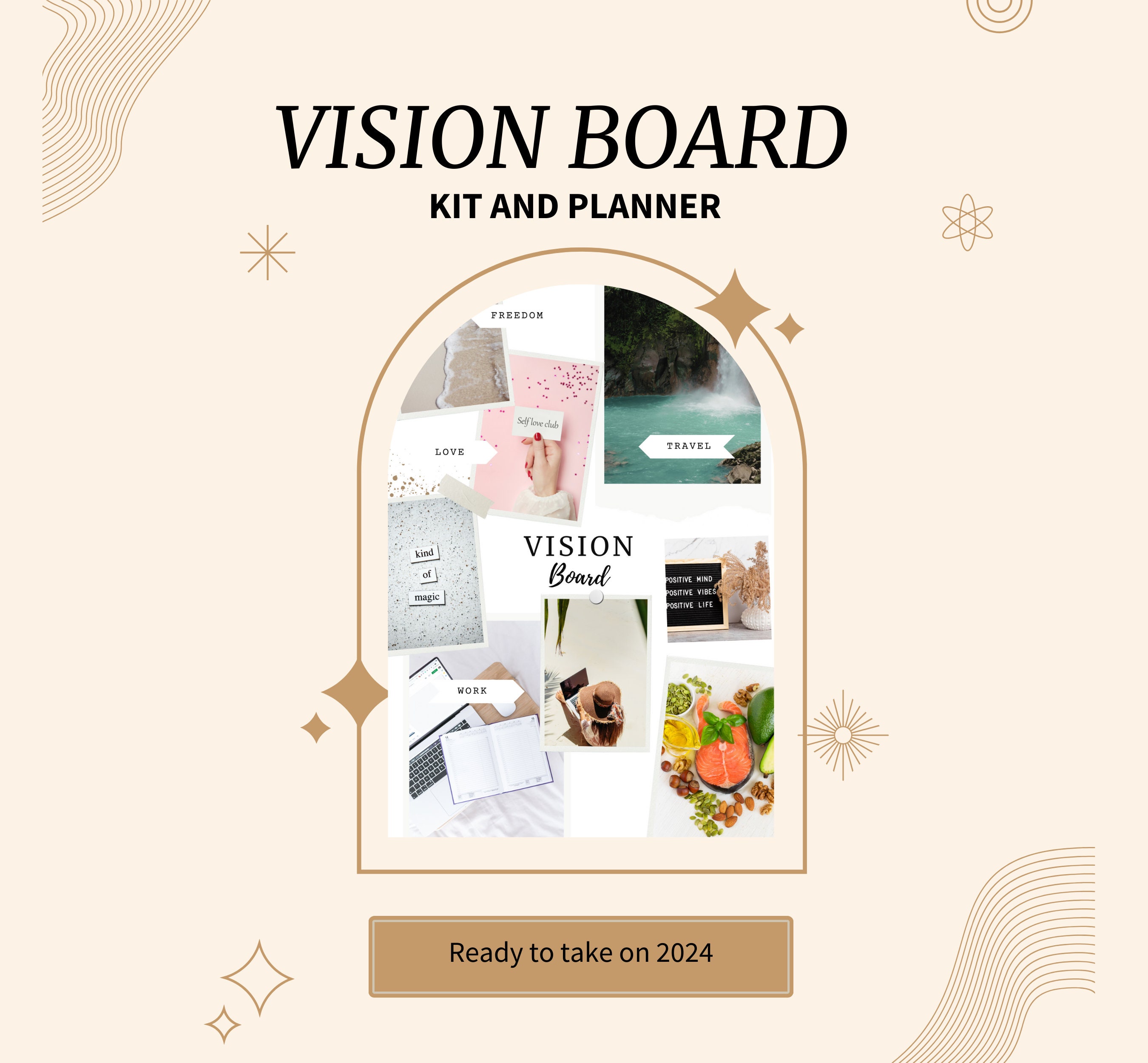 Vision Board Planner Vision Board Bundle Planner & Images Printable ...