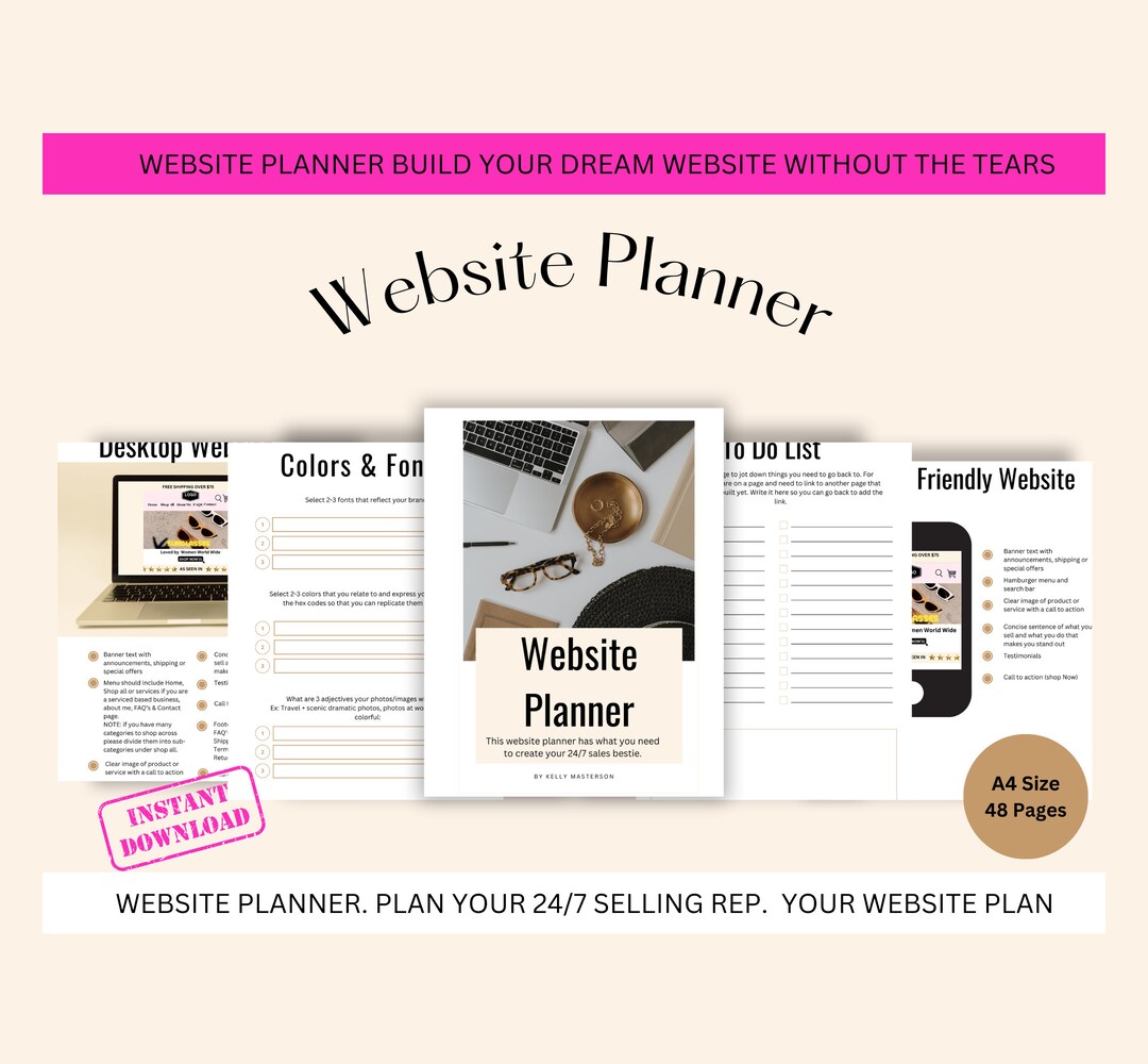 Website Planner, Website Checklist, Website Planning, Website Guide ...