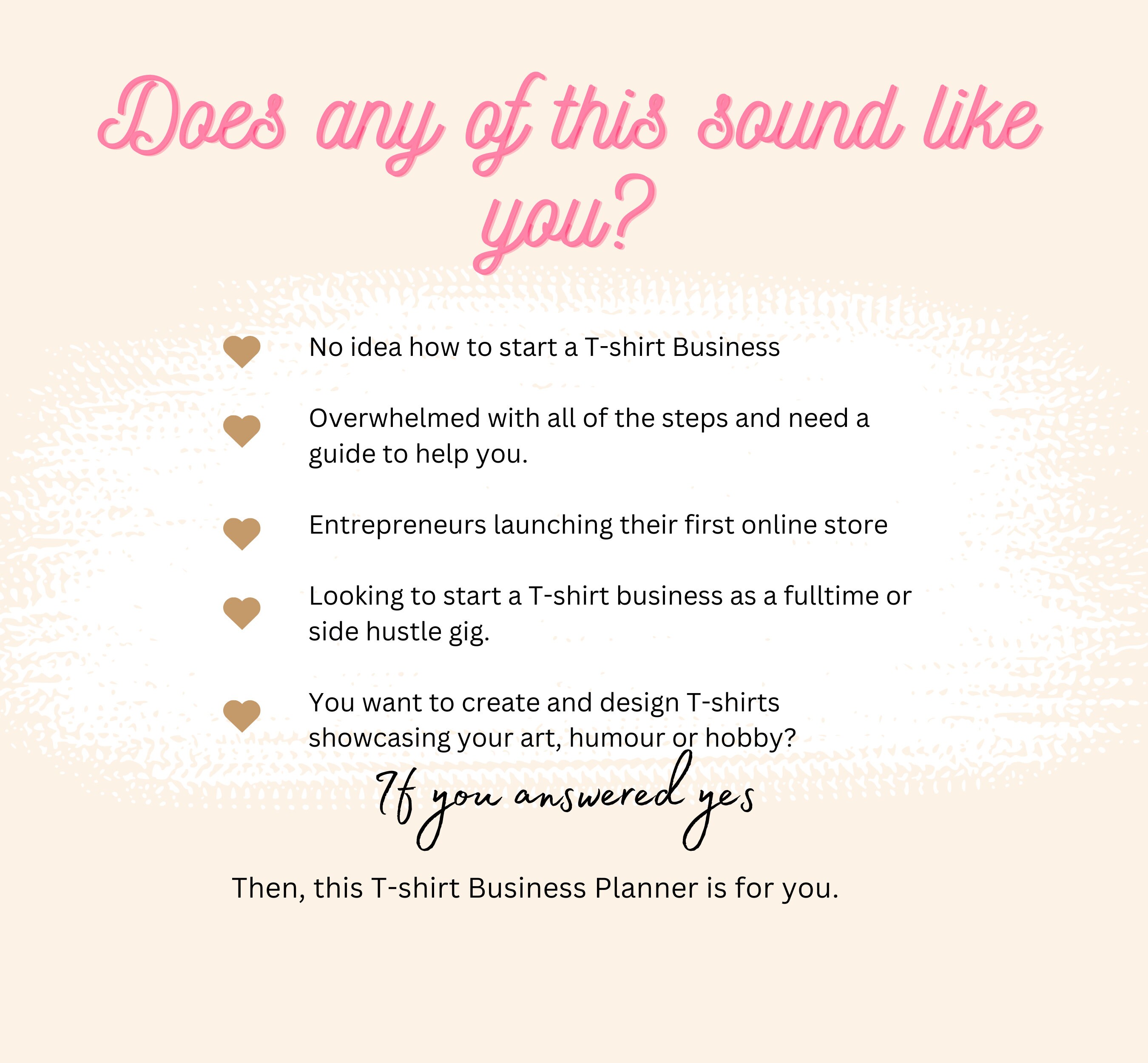T-shirt Business Planner, Start a T-shirt Business or Side Hustle, T ...