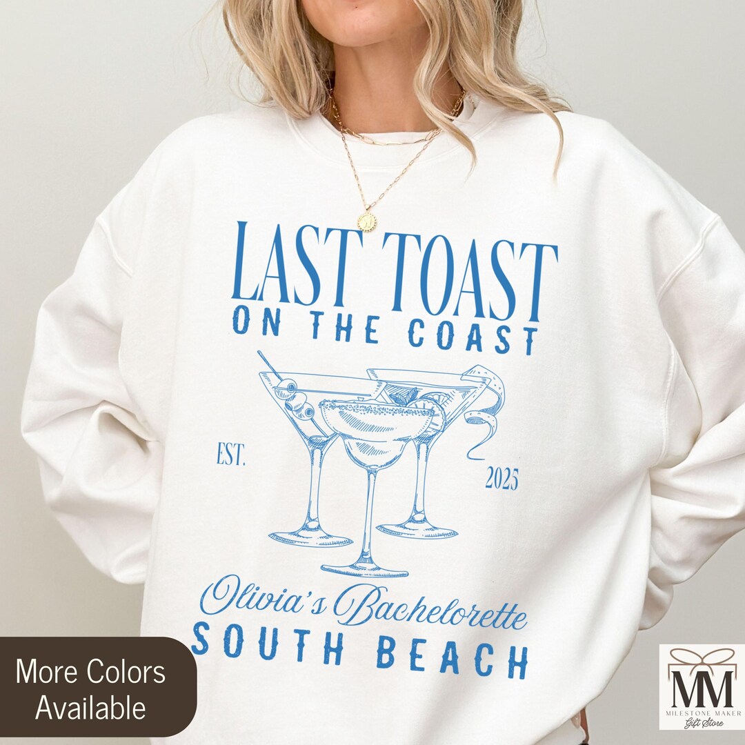 Beach Bachelorette Sweatshirts, Custom Bachelorette Crewneck, Luxury ...