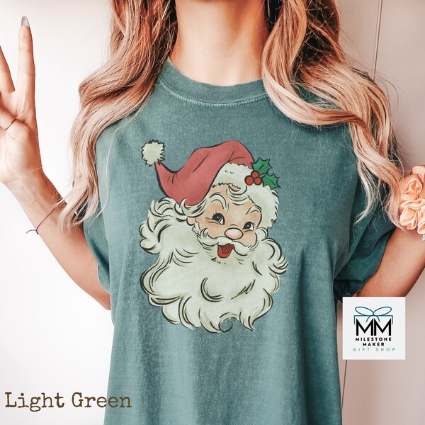 Santa Tshirt - Etsy