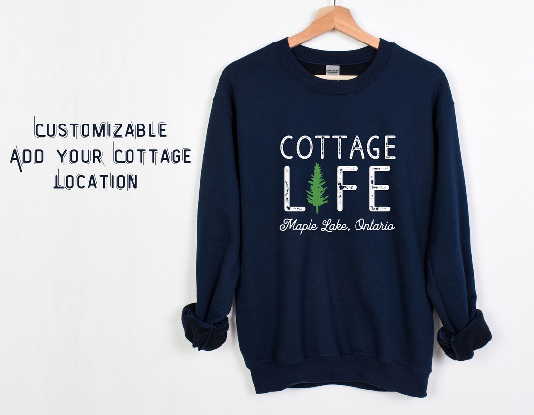 Customized Cottage Life Crewneck Sweatshirts, Personalized Cottage ...