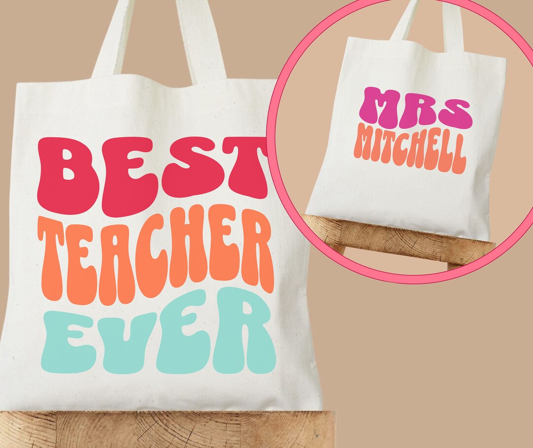 Personalized Teacher Gift, Teacher Tote Bag, Teacher Appreciation Gift ...