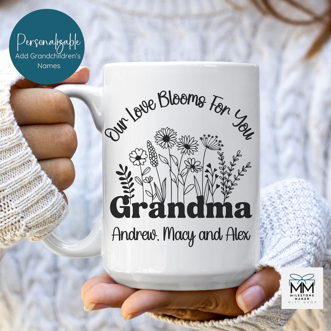 Personalized Grandma Mug With Names, Grandma Gift for Mothers Day, Gift ...