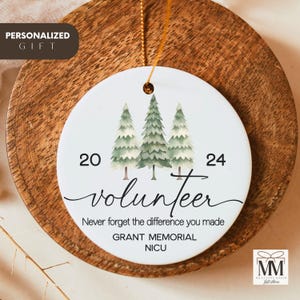 Volunteer Christmas Gift, Volunteer Ornament, Hospital Volunteer ...