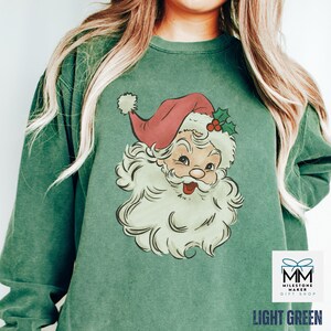 Retro Santa Shirt, Vintage Santa Christmas Sweatshirt, Retro Santa ...
