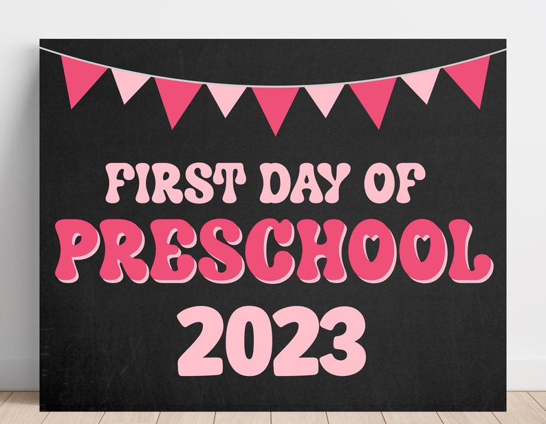 Printable Back to School Sign First Day of Preschool 2023 - Etsy Canada