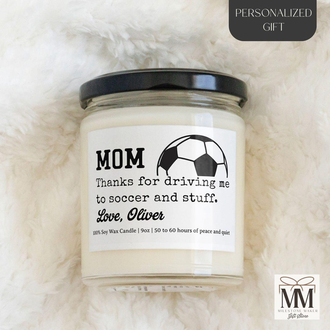 Funny Soccer Mom Gift, Personalized Soccer Mom Soy Candle, Christmas ...