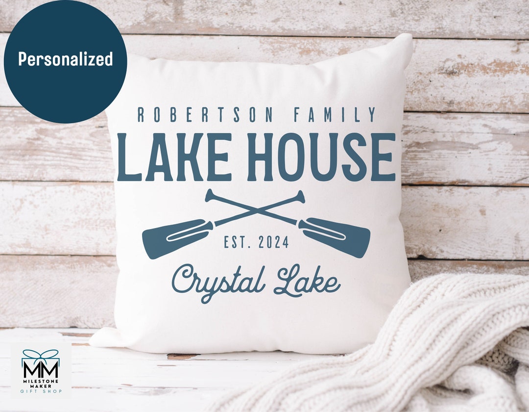Customized Lakehouse Decorative Pillow and Cover, Lake House Decor ...