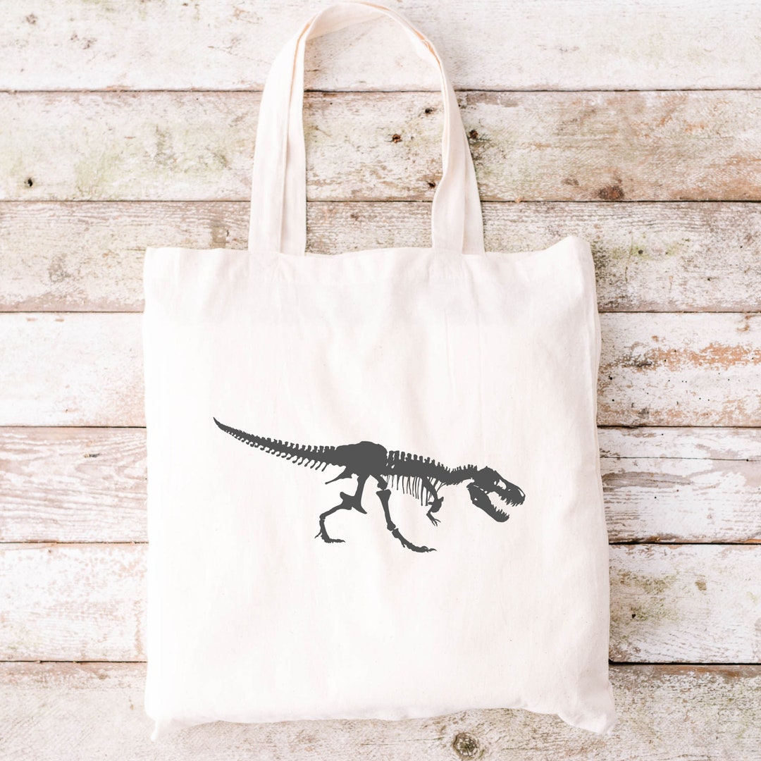 Dinosaur Skeleton Tote Bag for Kids, T-rex Bag Kids, Dinosaur Gifts ...