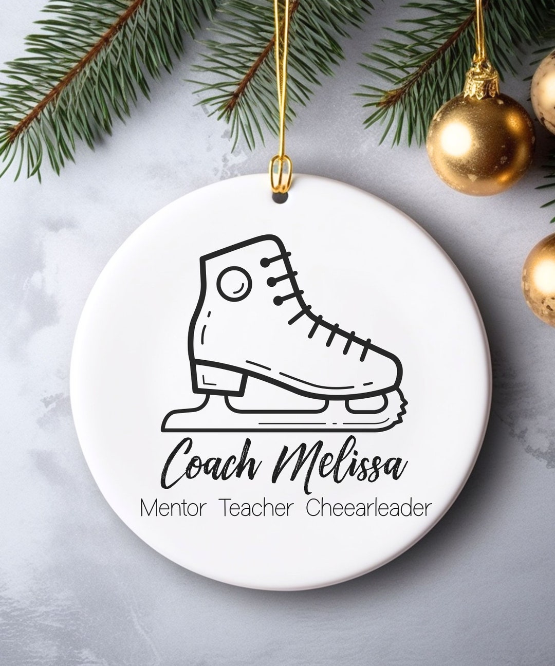 Personalized Figure Skating Coach Christmas Ornament, Thank-you Gift ...