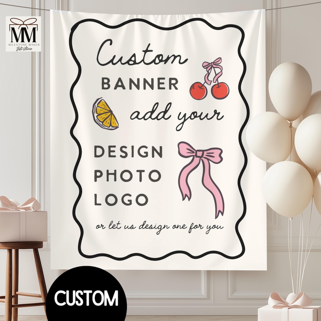 Custom Design Banner, Party Decor Welcome Sign, Personalized Baby ...