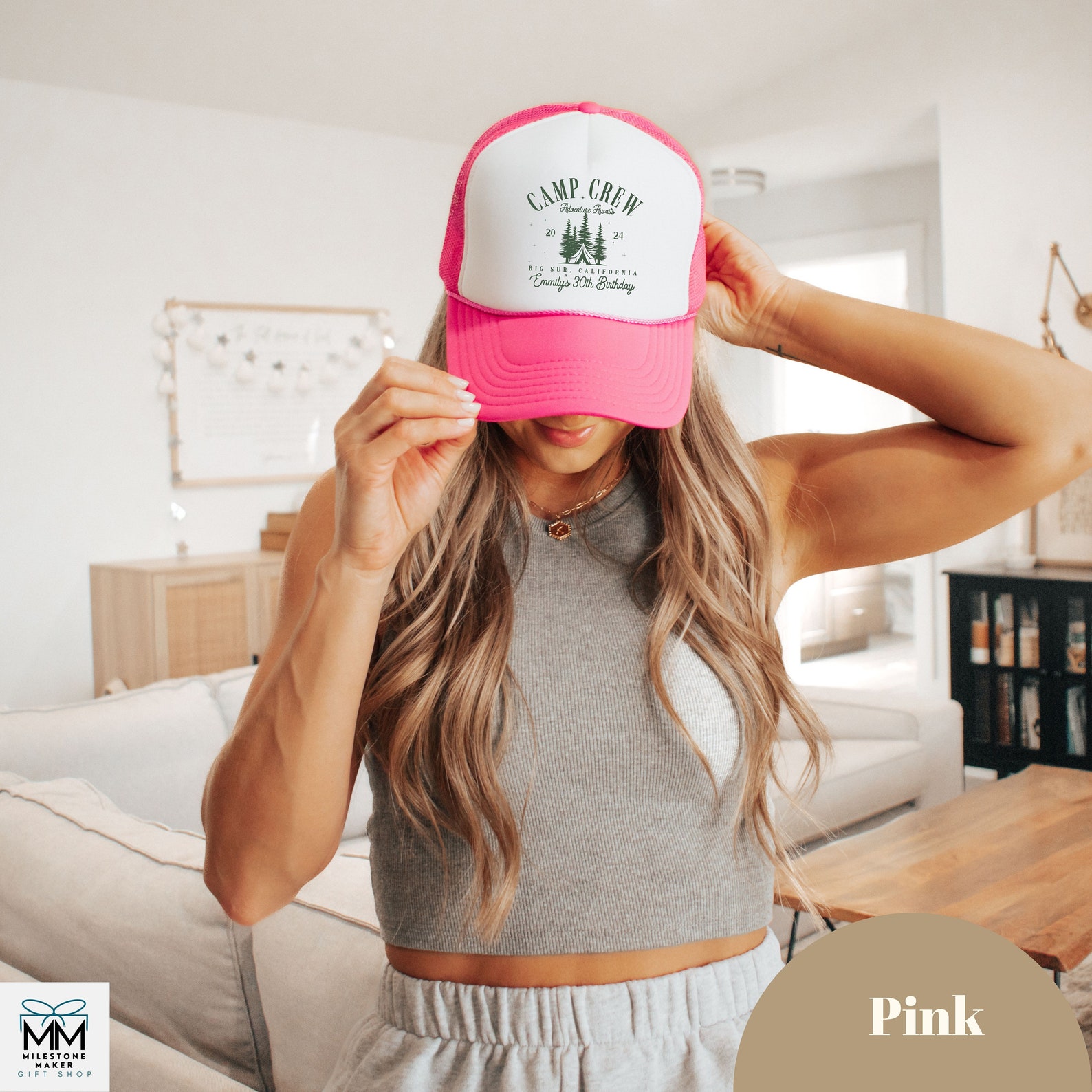 Camp Crew Trucker Hats, Personalized Family Camping Hats, Custom ...