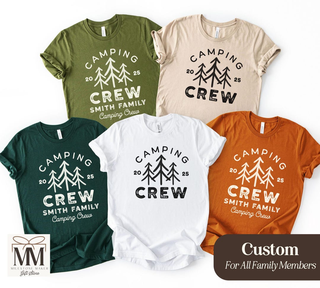 Custom Family Camping Trip Shirt, Matching Travel Camping Tshirt for ...