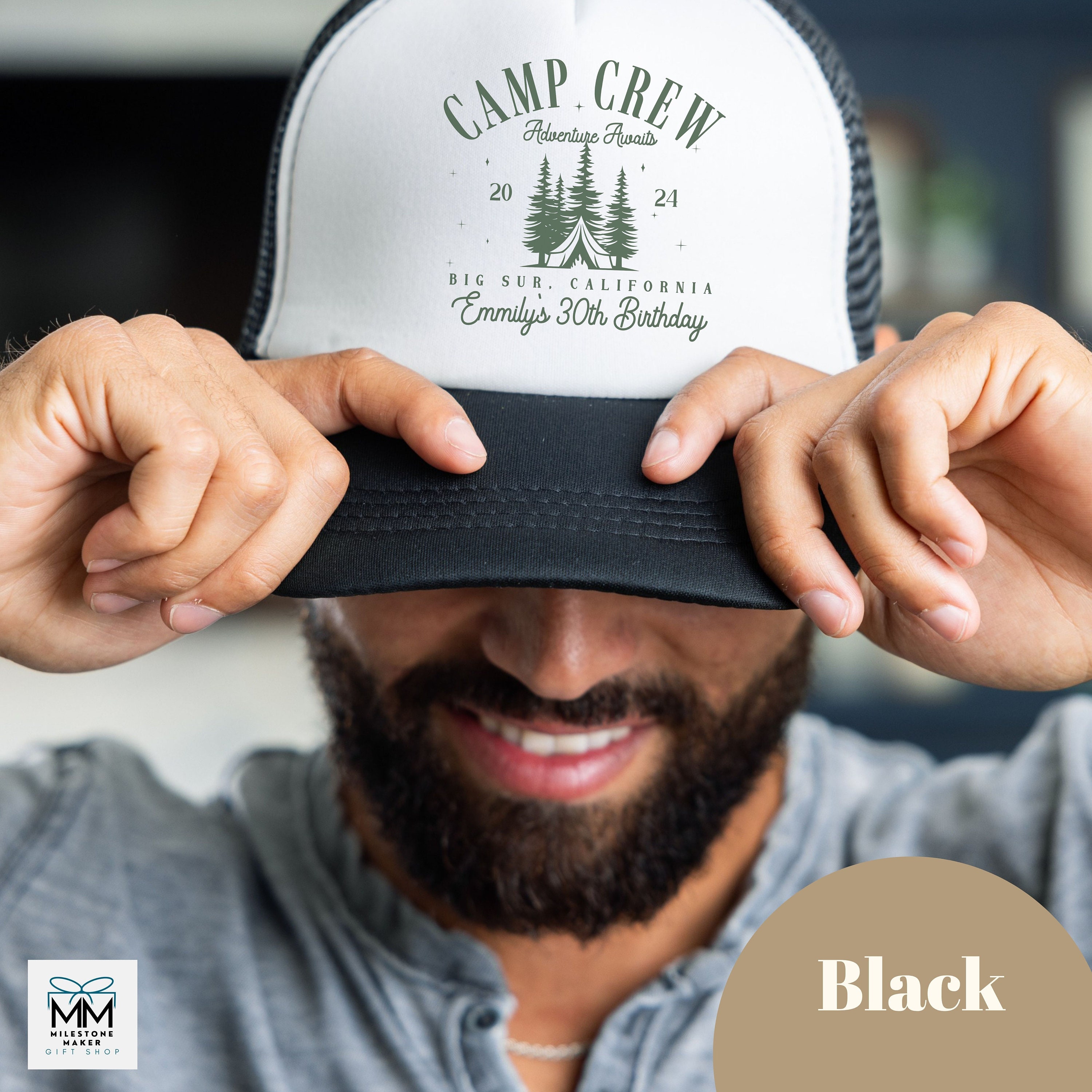 Camp Crew Trucker Hats, Personalized Family Camping Hats, Custom ...