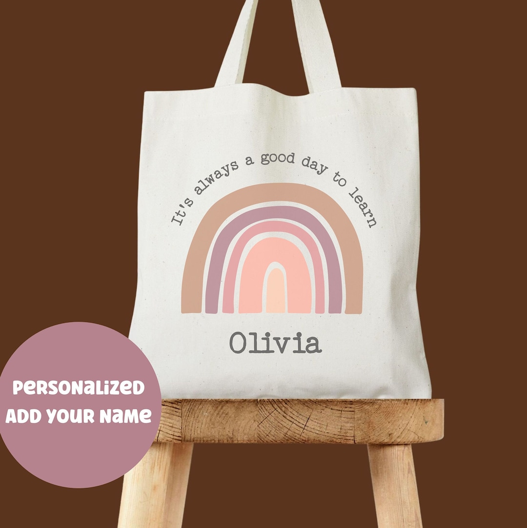 Personalized Kids Tote Bag, Personalized Teacher School Bag, Back to ...