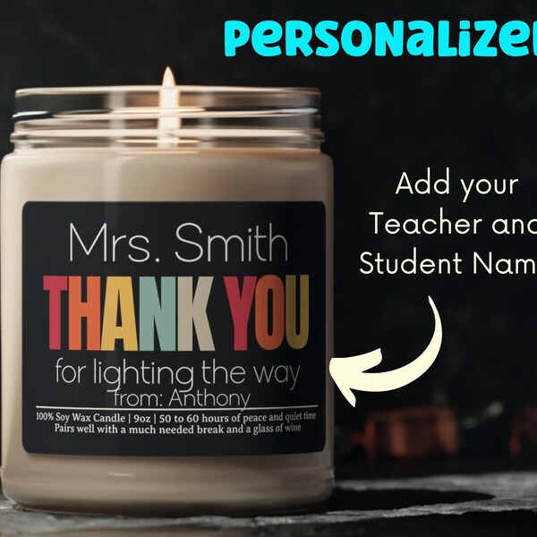Teacher Candle - Etsy