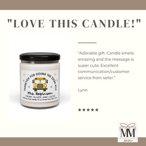Custom School Bus Driver Candle Gift, Bus Driver Appreciation Gift From ...