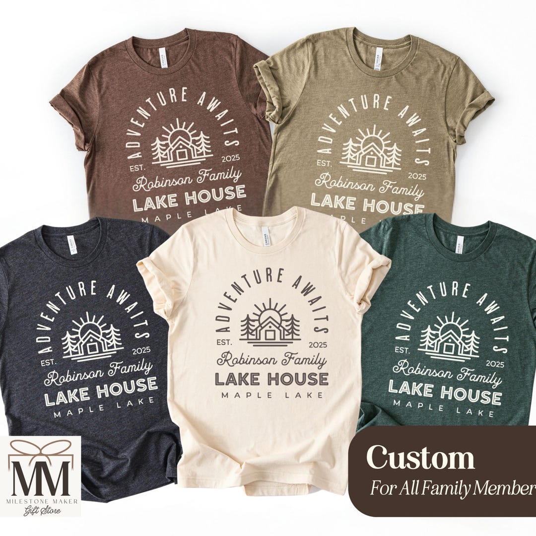 Custom Lake Life Shirts, Lake Vacation Group Shirts, Cabin Family ...