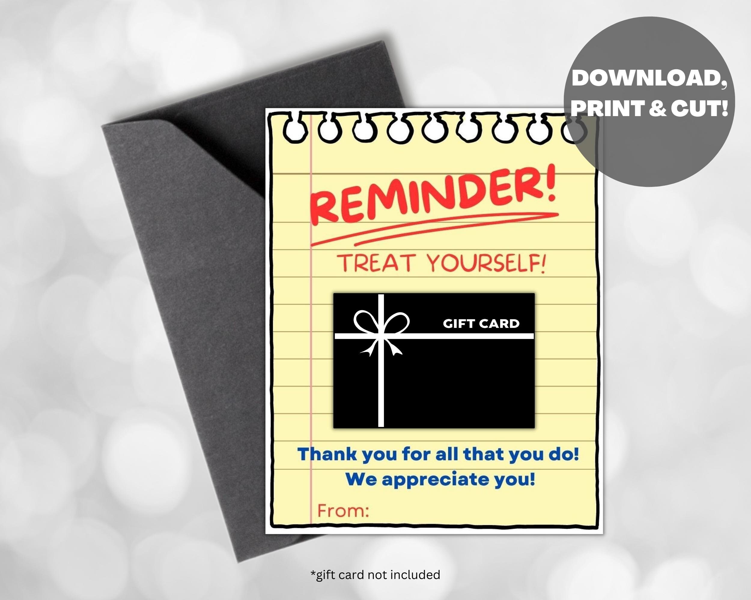 Printable Teacher Appreciation Gift Card Holder Teacher Thank - Etsy