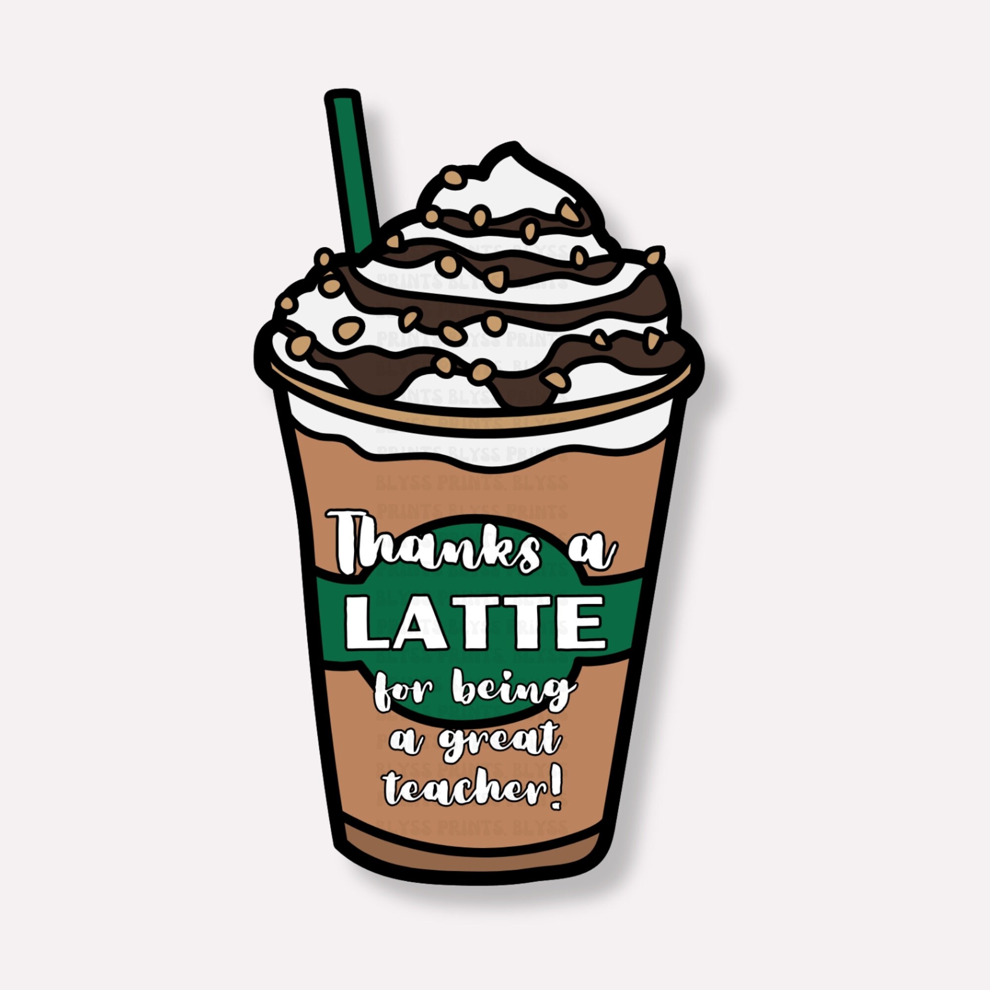 Teacher Appreciation Printable Thanks A Latte Gift Tags, DIY Coffee ...