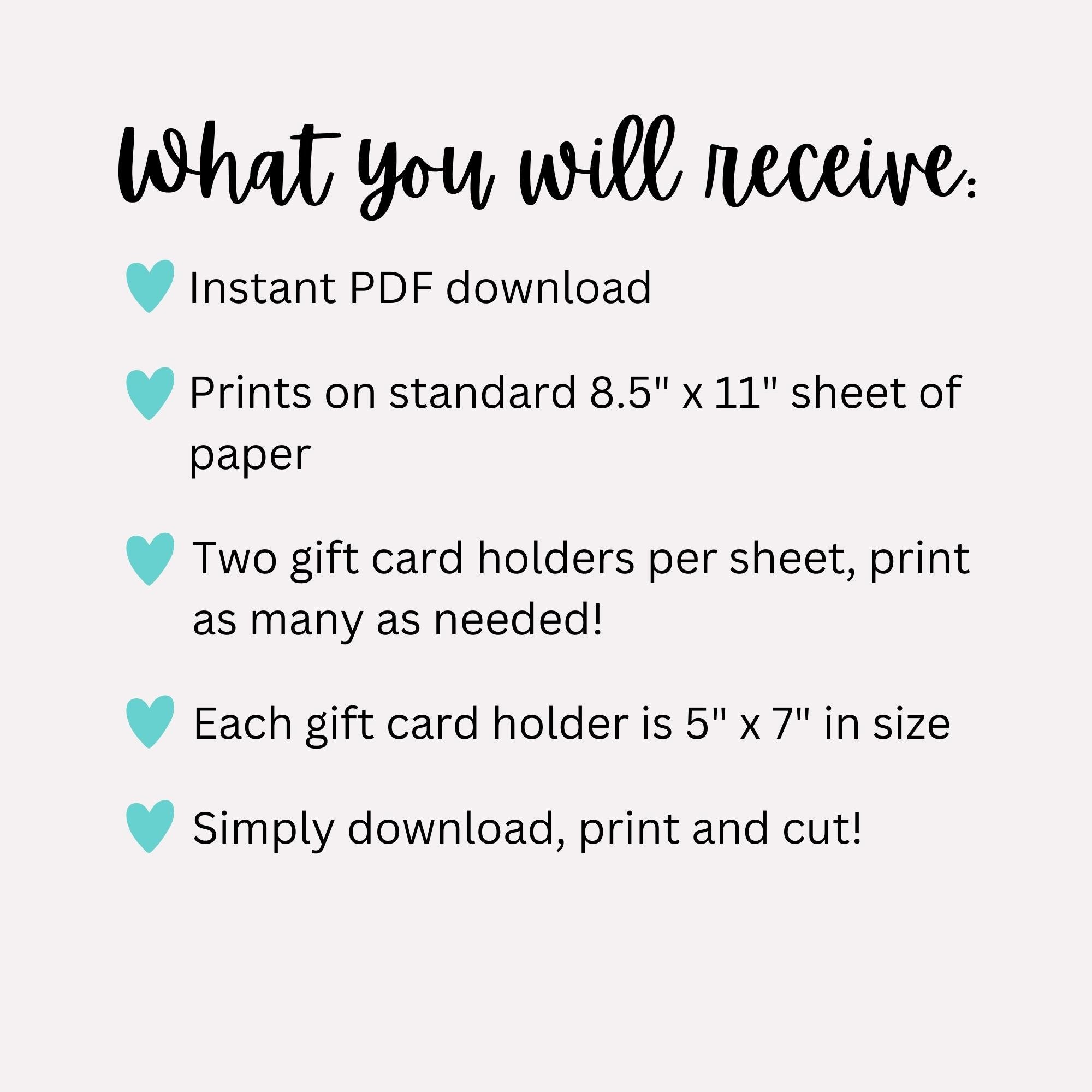 Thanks for the Sweet Ride School Bus Driver Printable Gift Card Holder ...