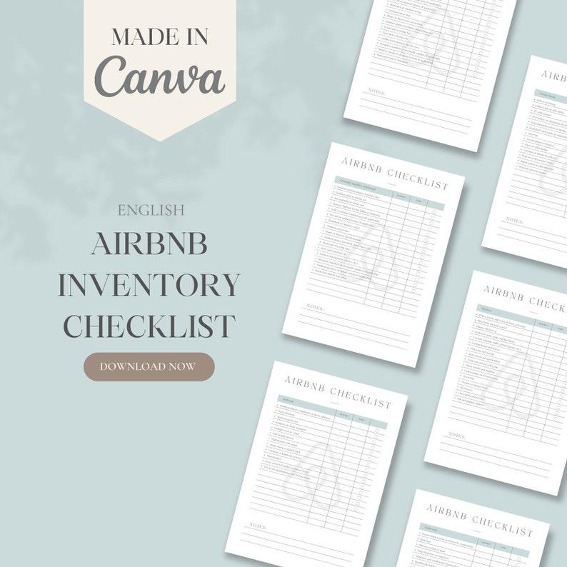 Airbnb Master Shopping Checklist Inventory List Shopping List for Short ...