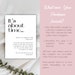 Minimalist Wedding Welcome Bag Note Template | Modern Wedding Weekend ...