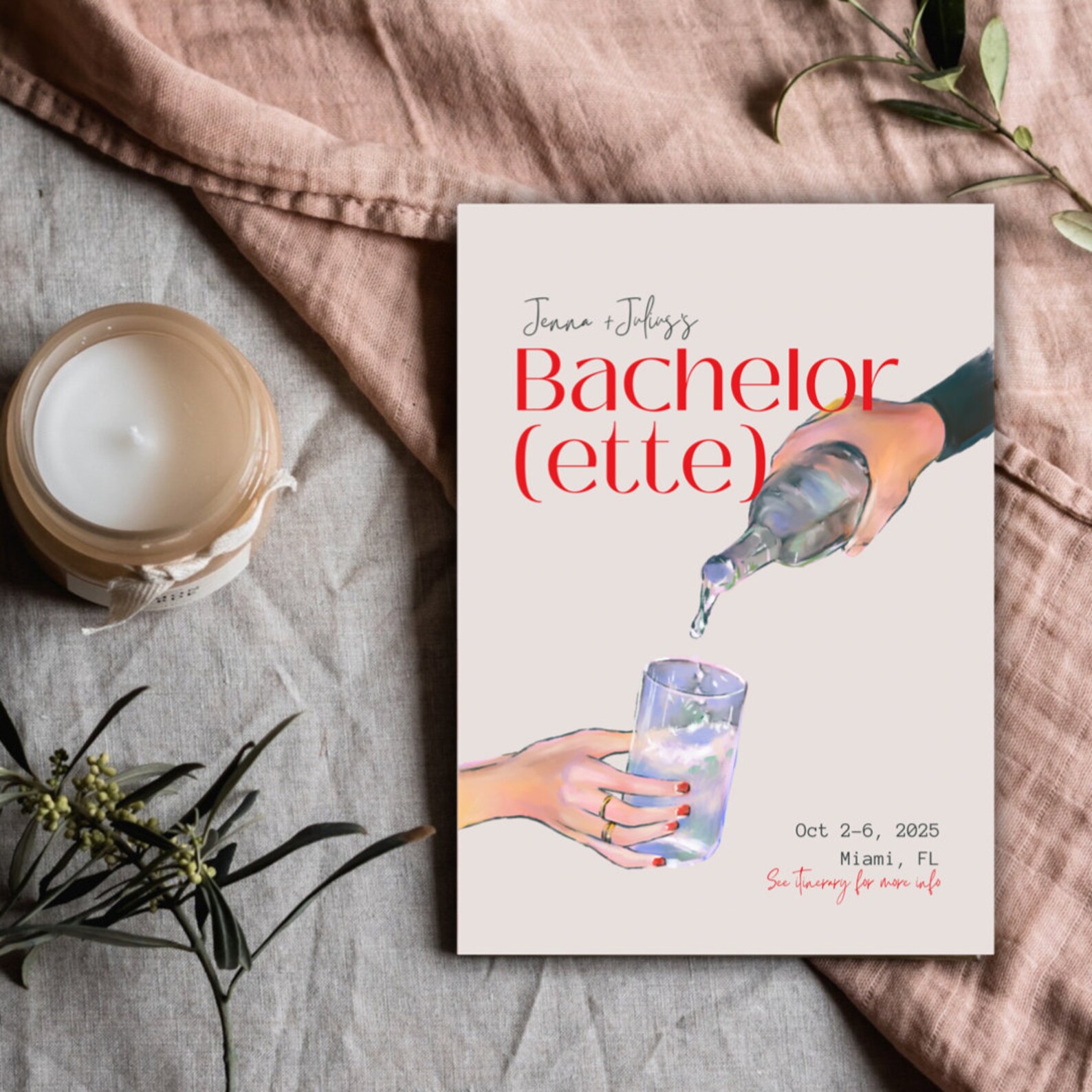 Joint Bachelor and Bachelorette Itinerary Template Jack and Jill Party ...