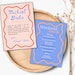 Modern Squiggle Wedding Weekend Itinerary and Welcome Note Template ...