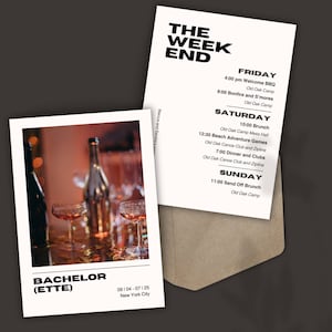 Joint Bachelor and Bachelorette Itinerary Template Jack and Jill Party ...